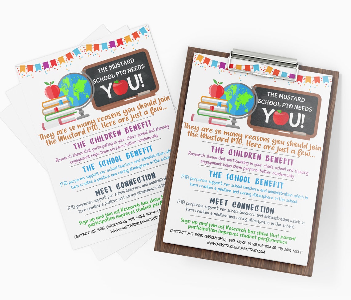 Editable Printable PTO PTA Flyer, Did You Know the Pto Pta Does That ...