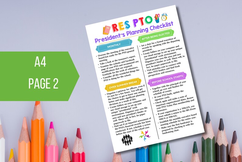 EDITABLE PTO Bundle Flyer Template Newsletter Checklist - Etsy