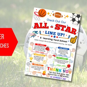 EDIATABLE All Star Line up Teacher and Staff Appreciation Week ...