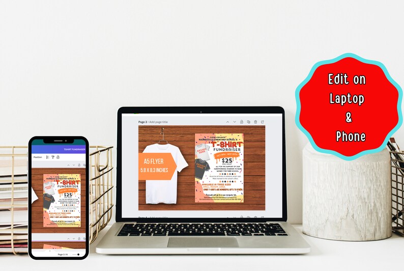 T-shirt Fundraiser Flyer Printable PTO PTA Sale Clothing School Spirit ...