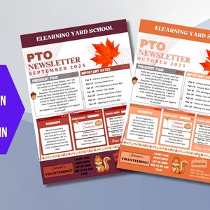 EDITABLE Monthly Newsletter Template Bundle, Classroom Printable ...