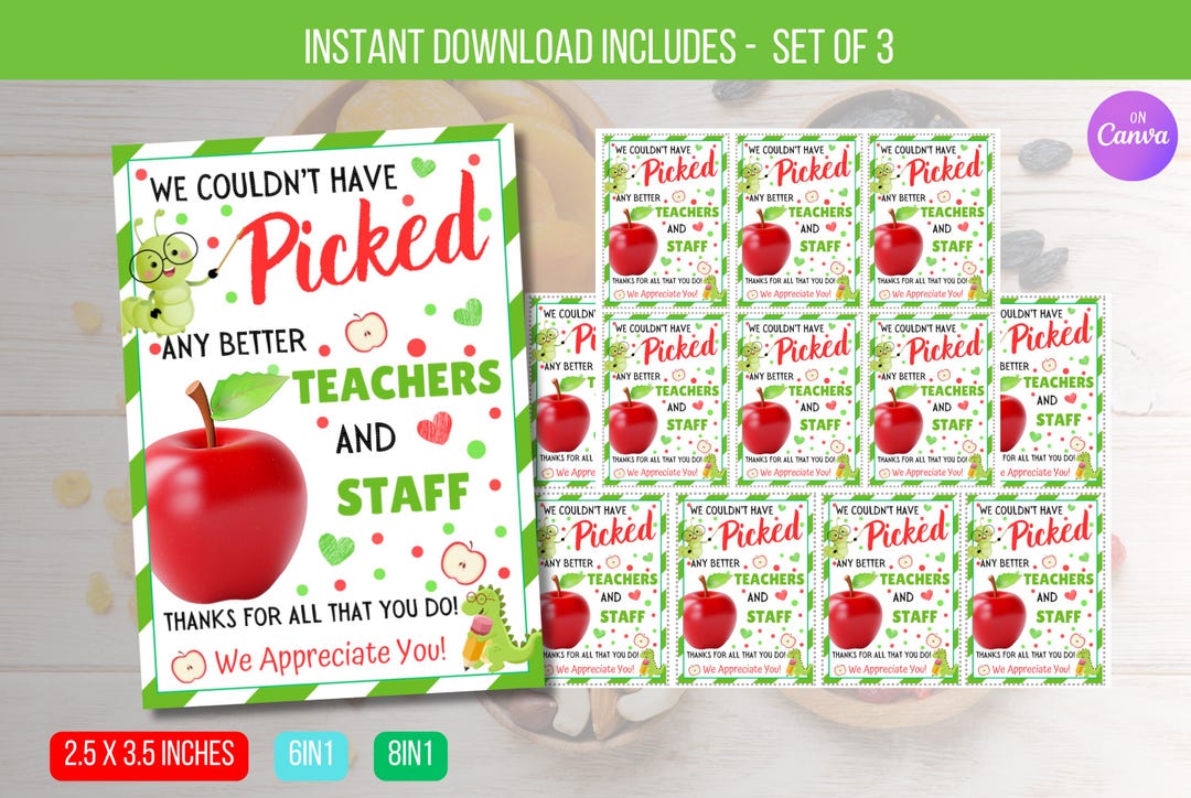 EDITABLE We Couldn't Have Picked Better Teachers and Staff, Teacher ...