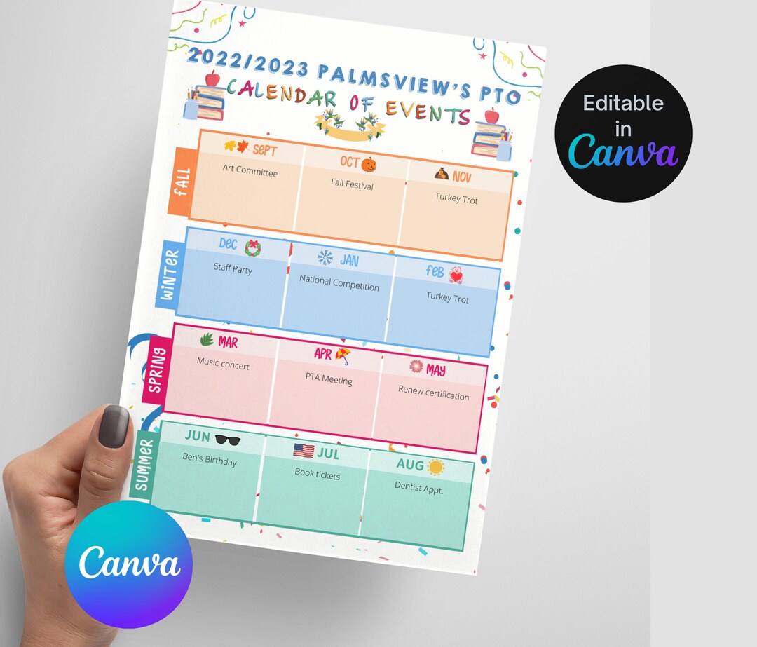 EDITABLE Monthly PTO PTA Flyer Editable Handout, Volunteer Meeting ...