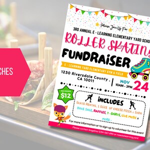 EDITABLE Roller Skate Fundraiser, Family Skate Night, School Dance ...