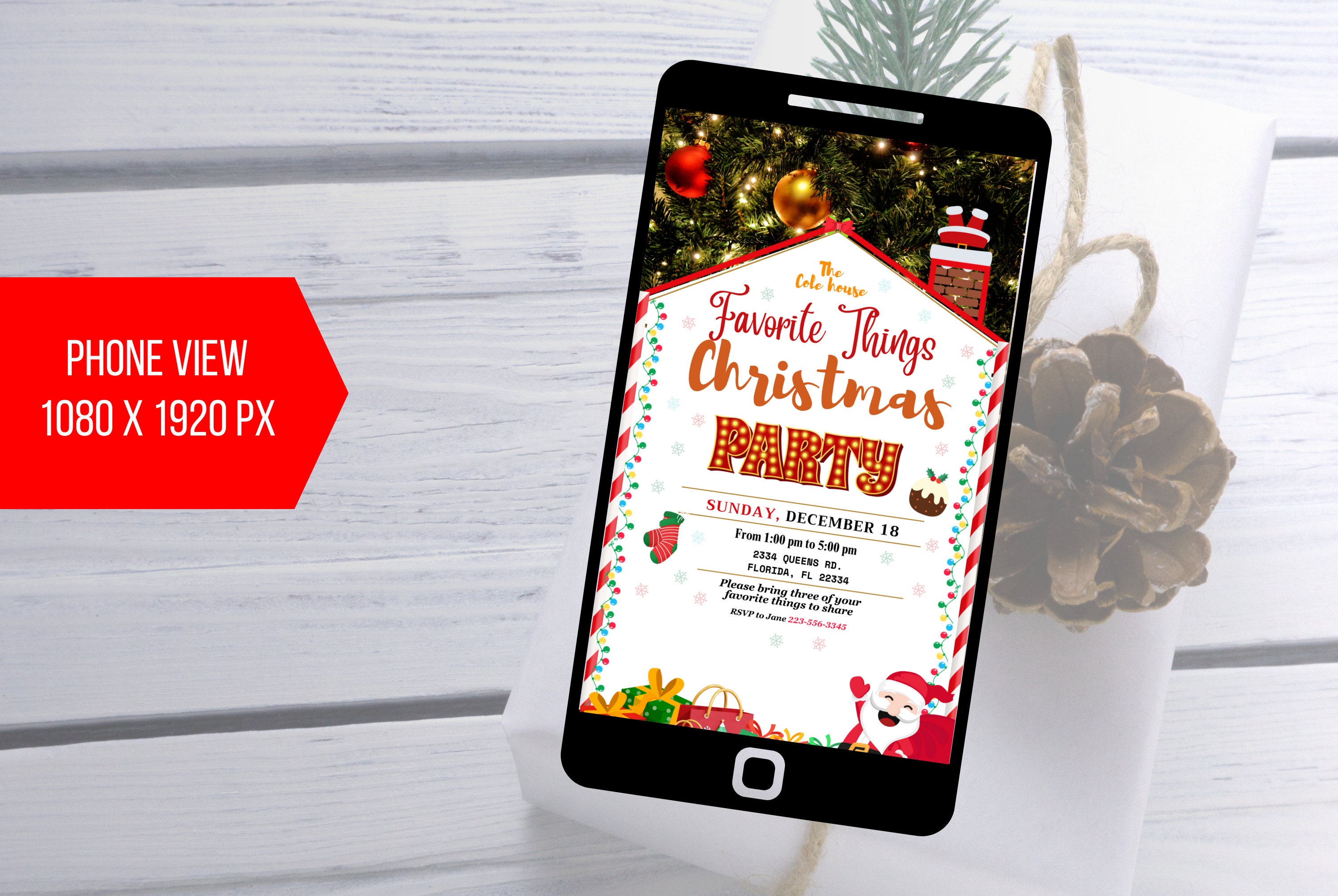EDITABLE Christmas Party Invitation Template Holiday Party - Etsy