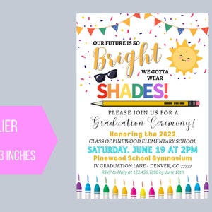 EDITABLE Kindergarten Graduation Invitation, Preschool Pre K Graduation ...