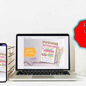 EDITABLE Mother's Day Flower Fundraiser Flyer, Printable Invite ...