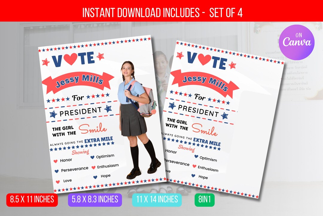 EDITABLE Presidential Campaign Poster, Dont Blow It Class Campaign ...