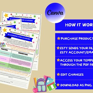 Printable School Board PTO Pta Election Recruitment Flyer, School ...