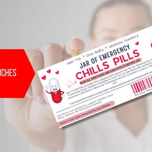 EDITABLE Chill Pill Label, Funny Gag Gift Professional Office Gift ...