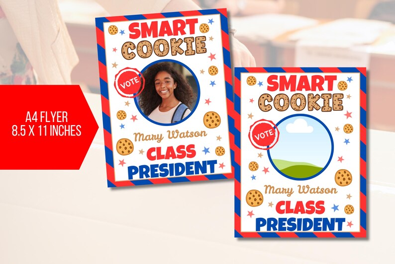 EDITABLE Presidential Campaign Poster, Smartie Cookie Poster, Class ...