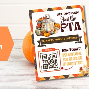 EDITABLE Fall PTO Recruitment Flyer With QR Code Printable - Etsy