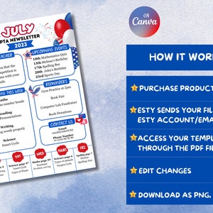 EDITABLE July Newsletter Template, Classroom Printable Handout Flyer ...