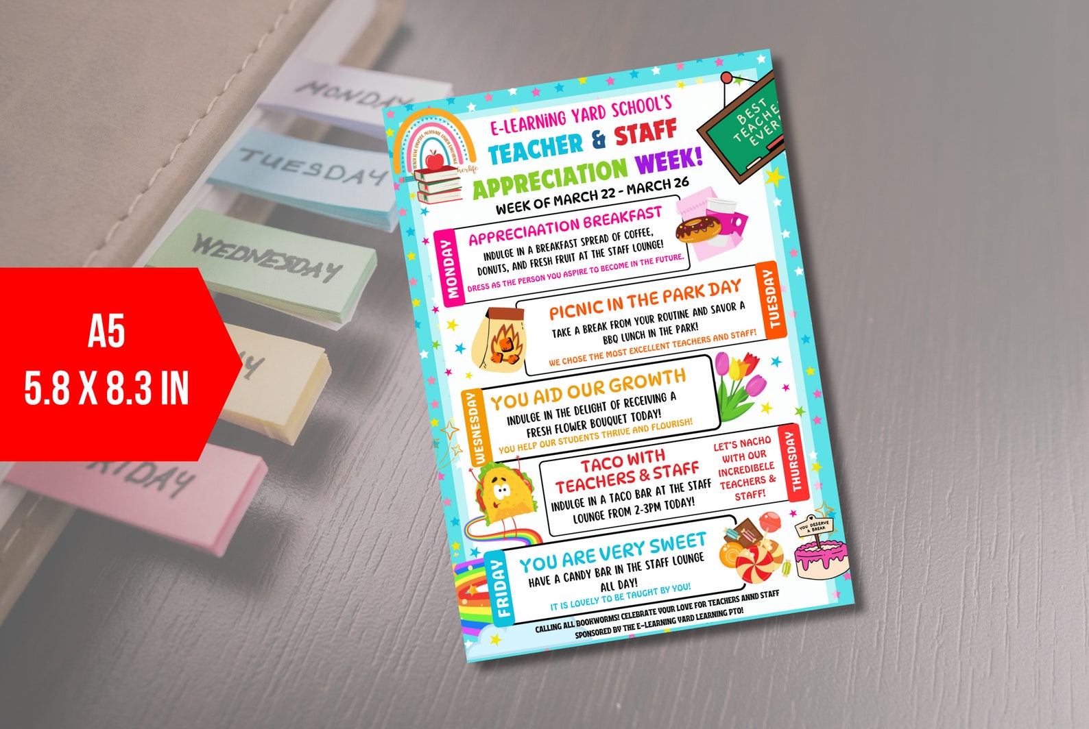 EDITABLE Teacher and Staff Appreciation Invitation, Editable School ...