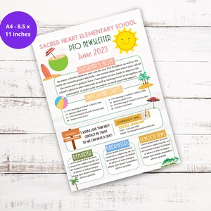 EDITABLE June PTO Newsletter Flyer, School Event, Why Volunteer School ...
