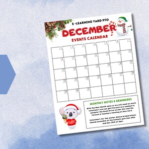 EDITABLE Monthly Event Calendar Flyer Template, Year at a Glance ...