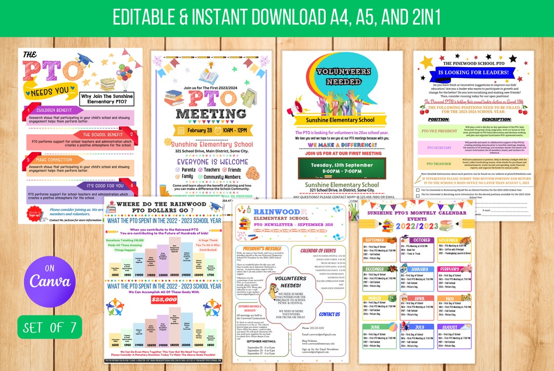 PTO Bundle, Pto/pta Information Meeting Flyer, Why Join the PTO, Pto ...