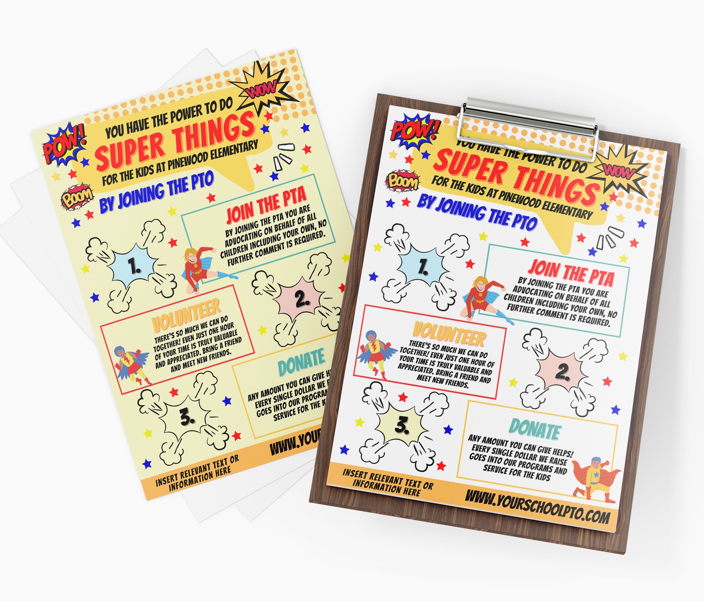 EDITABLE PTO PTA Recruitment Flyer, School Fundraiser Event, Volunteer ...