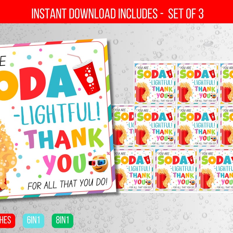 Teacher Soda Bar Printable - Etsy