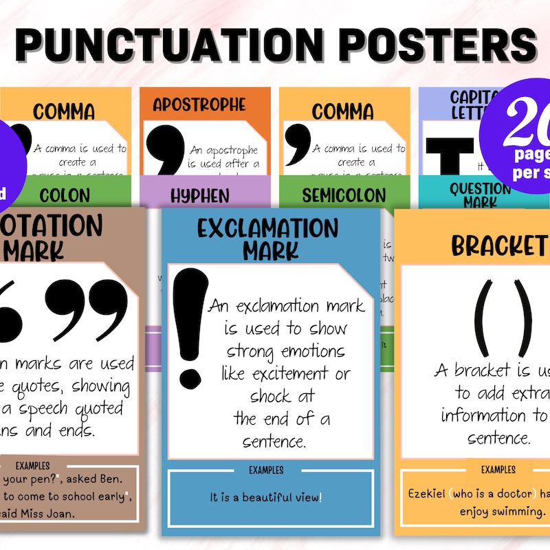 Punctuation Poster - Etsy