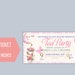 Ladies Tea Event Flyer Printable, Pink and Gold Par-tea Invite Template ...
