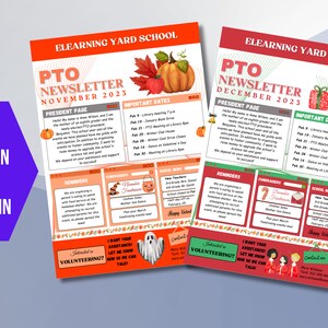 EDITABLE Monthly Newsletter Template Bundle, Classroom Printable ...