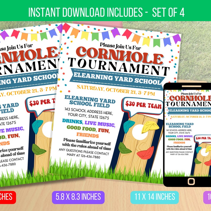 Cornhole Invitation - Etsy