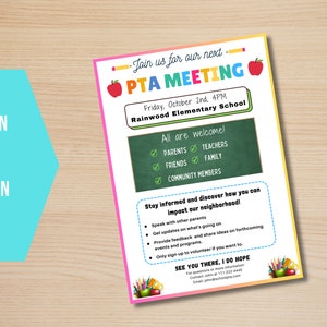EDITABLE PTA Meeting Package Flyer, School Information Meeting Flyer ...