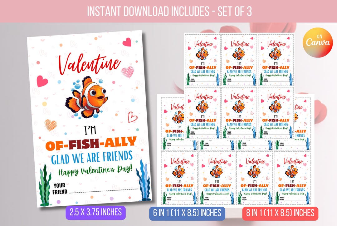 EDITABLE You Are O'fish'ally Awesome, Valentines Goldfish Gift Tags ...