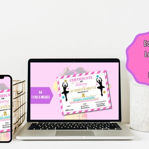EDITABLE Ballet Certificate, Dancing Award, Dancer Certificate, Dance ...