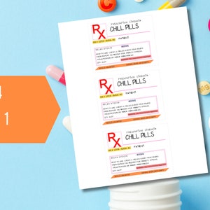 PRINTABLE Prescription Chill Pill Candy Jar Label Nursing Home CNA ...