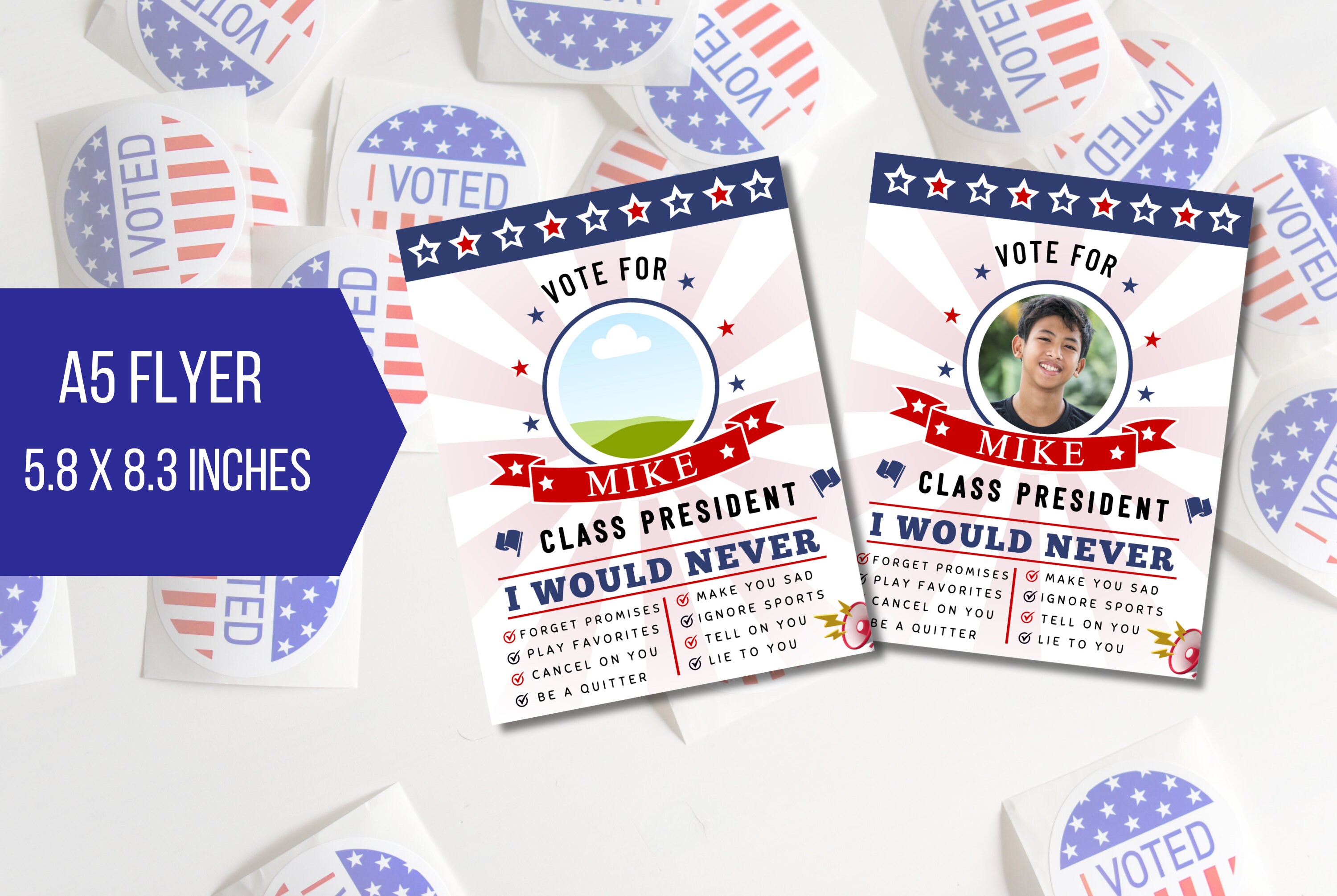 EDITABLE Presidential Campaign Poster, Class Campaign President, High ...