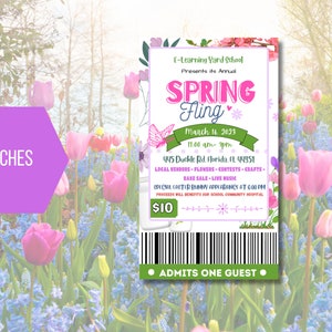 Spring Market Flyer, EDITABLE Poster for Bazaar, Easter Festival ...