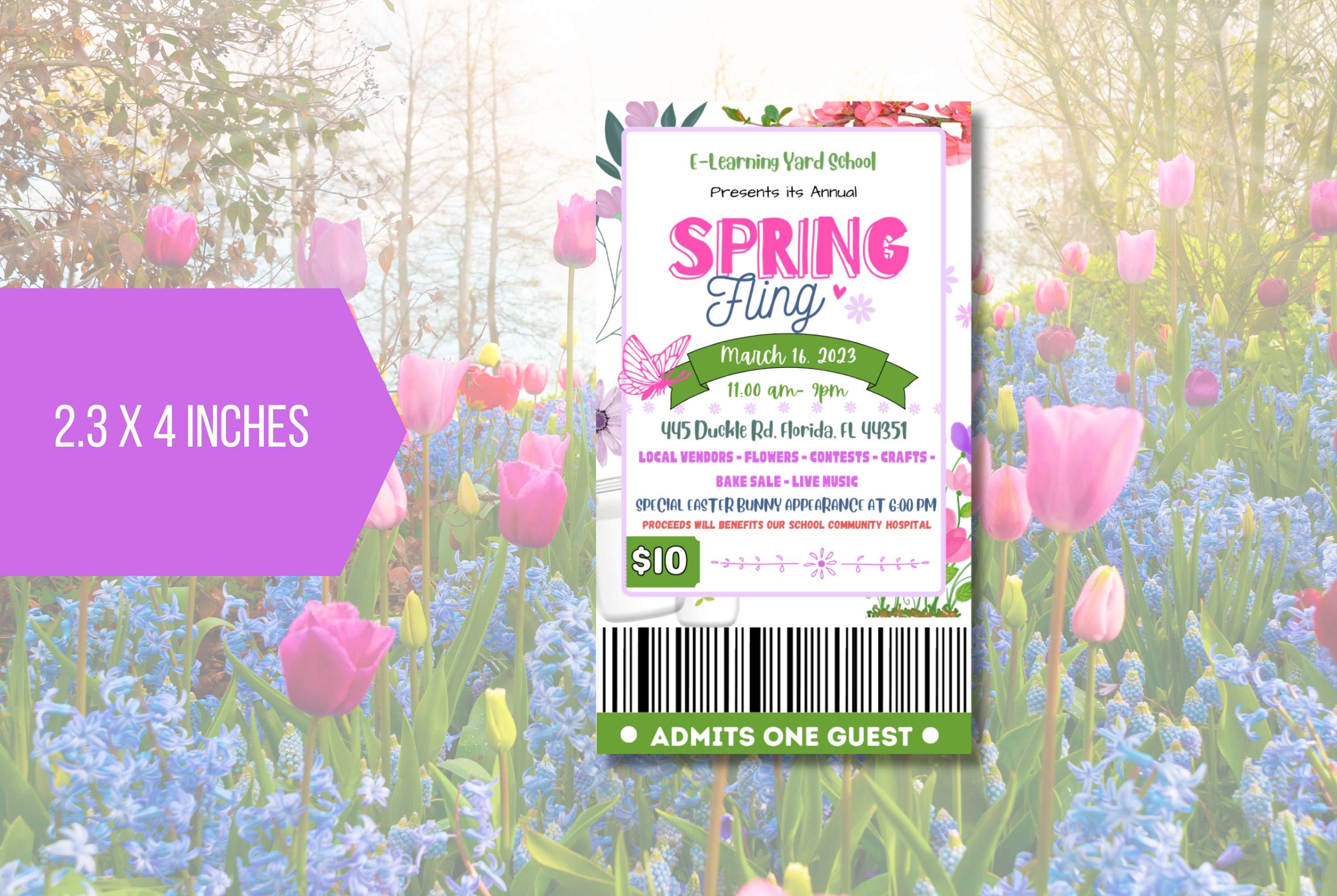 Spring Market Flyer, EDITABLE Poster for Bazaar, Easter Festival ...