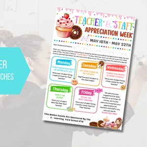 EDITABLE Teacher and Staff Appreciation Invitation, Editable School ...