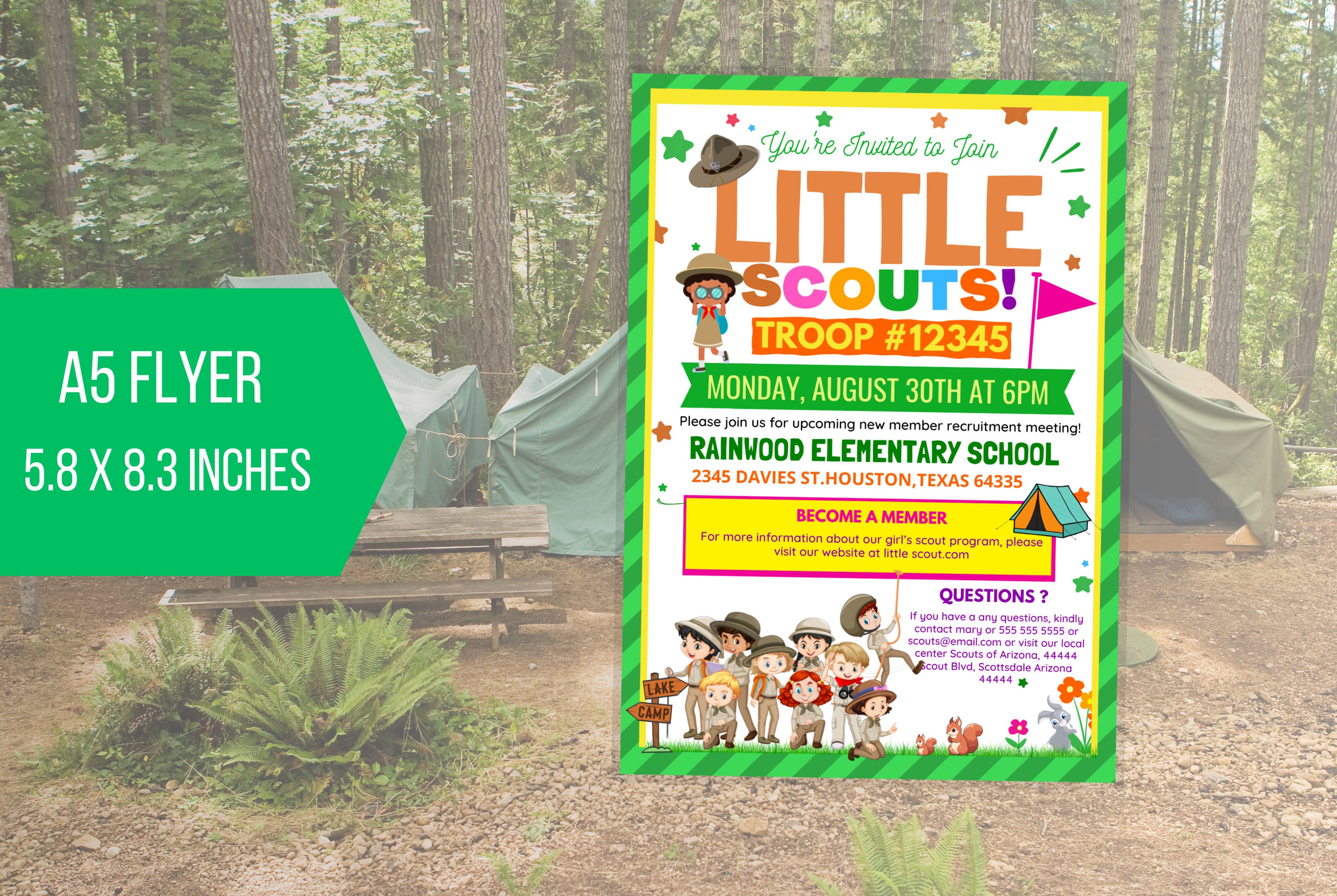 EDITABLE Scout Recruitment Flyer Troop Informational Meeting - Etsy