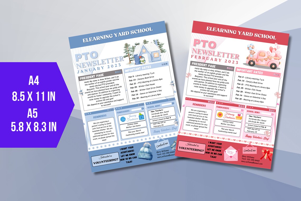EDITABLE Monthly Newsletter Template Bundle, Classroom Printable ...