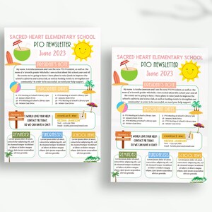 EDITABLE June PTO Newsletter Flyer, School Event, Why Volunteer School ...