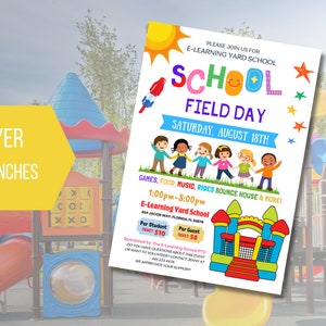 EDITABLE School Field Day Flyer, School Family Benefit Carnival ...