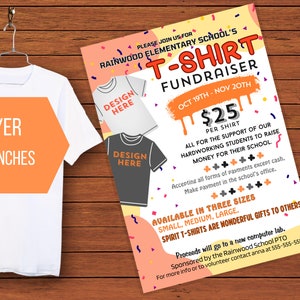 T-shirt Fundraiser Flyer Printable PTO PTA Sale Clothing School Spirit ...