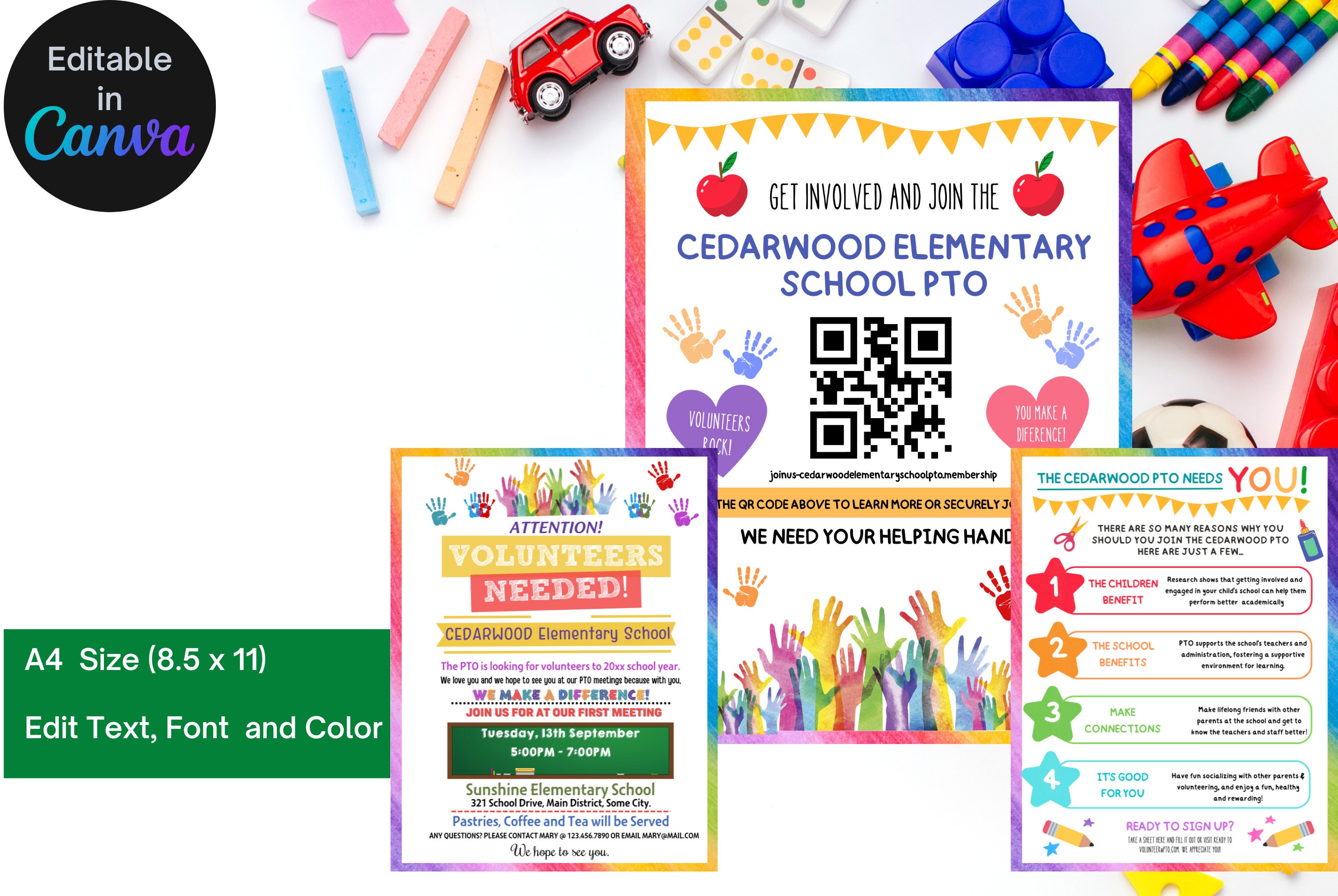 School Pto Pta Recruitment Flyer With QR Code Printable - Etsy