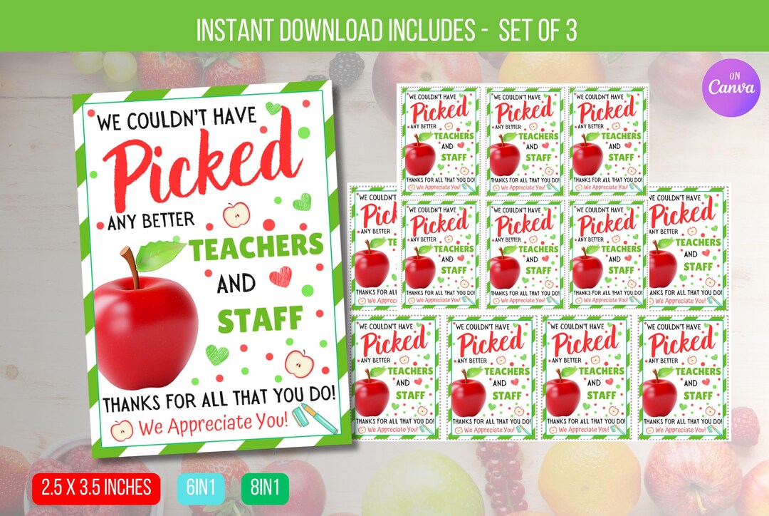 EDITABLE We Couldn't Have Picked Better Teachers and Staff, Teacher ...