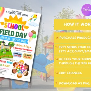 EDITABLE School Field Day Flyer, School Family Benefit Carnival ...