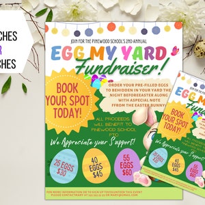 Egg My Yard Event Flyer Printable, Editable Egg Event Easter Bunny ...