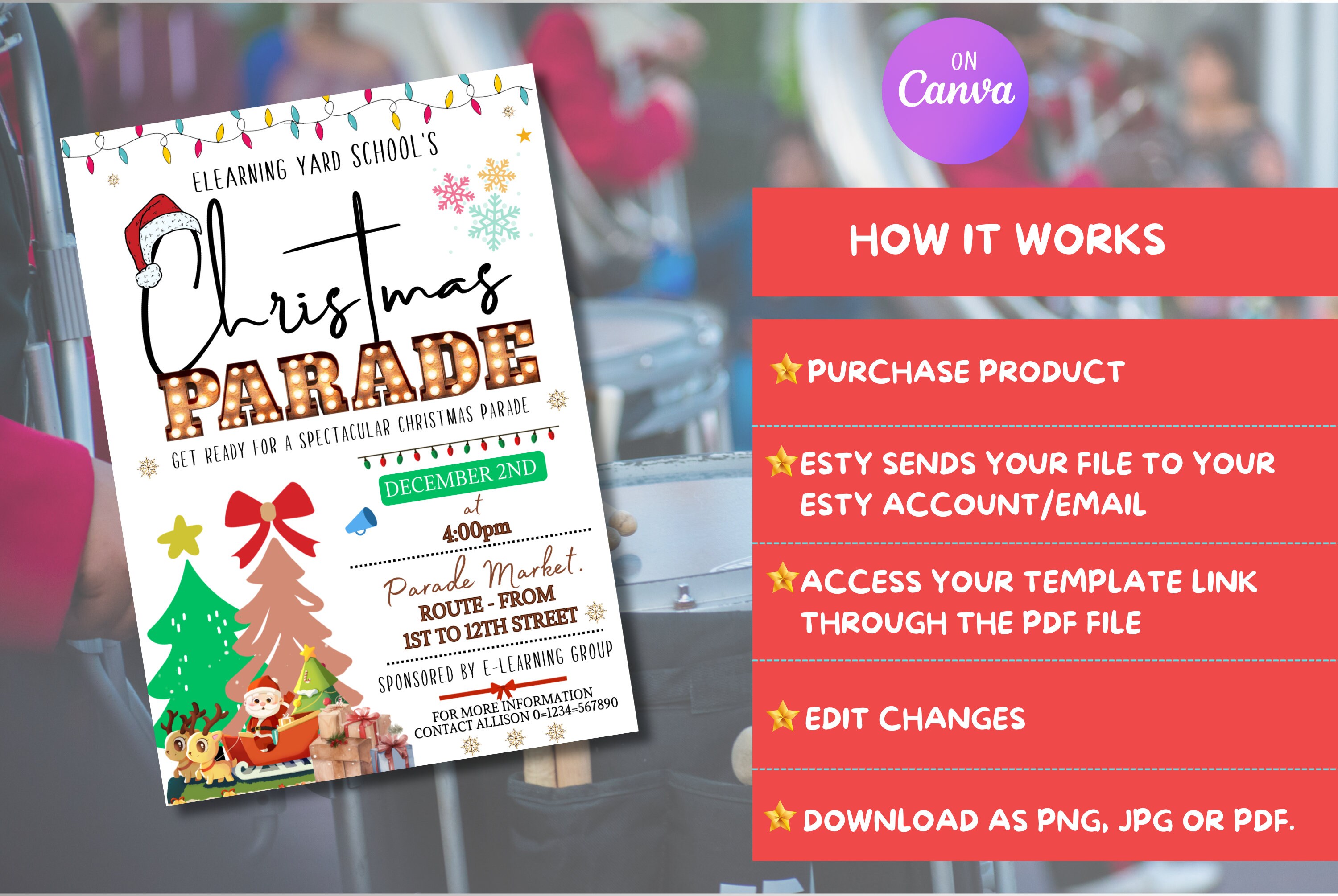 EDITABLE Christmas Parade Invitation Christmas Parade Invite - Etsy