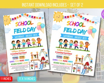 Editable School Field Day Flyer, Printable PTA PTO Flyer, School ...