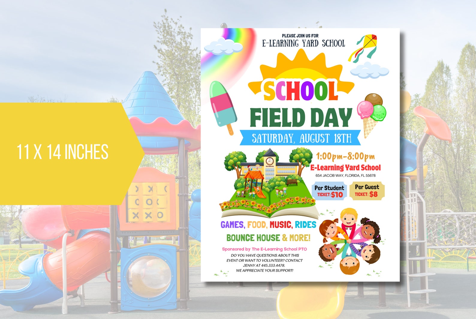 EDITABLE School Field Day Flyer, School Family Benefit Carnival ...