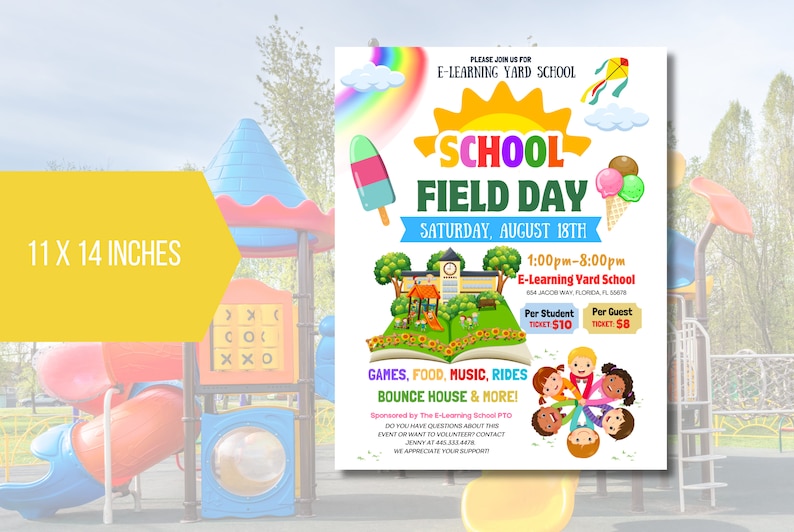 EDITABLE School Field Day Flyer, School Family Benefit Carnival ...