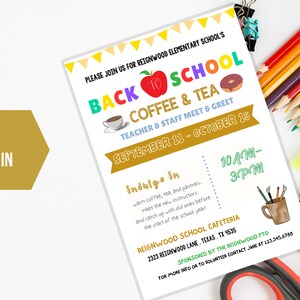 EDITABLE Back to School Meet and Greet Teacher and Staff, Coffee and ...