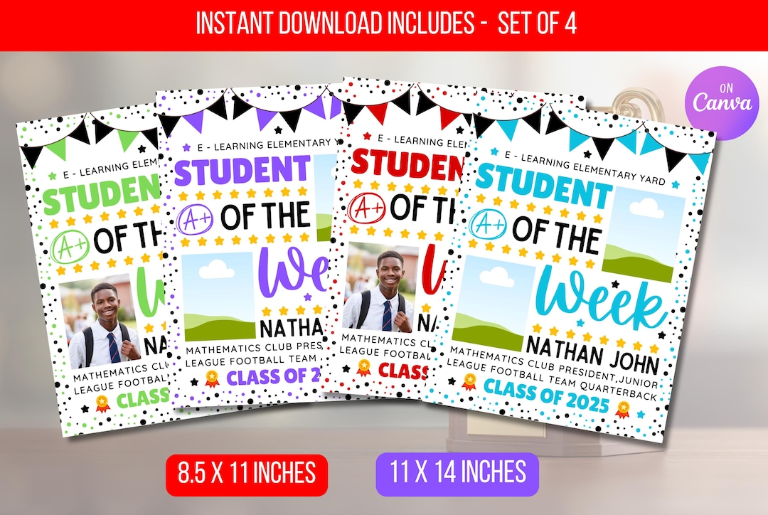 EDITABLE Student of the Week Award, Star Student Classroom Template ...